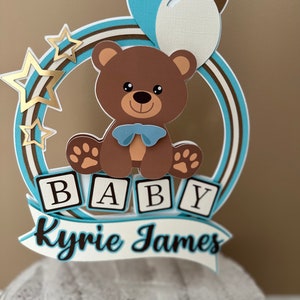 Teddy Bear Cake Topper, Baby Shower/birthday - Etsy