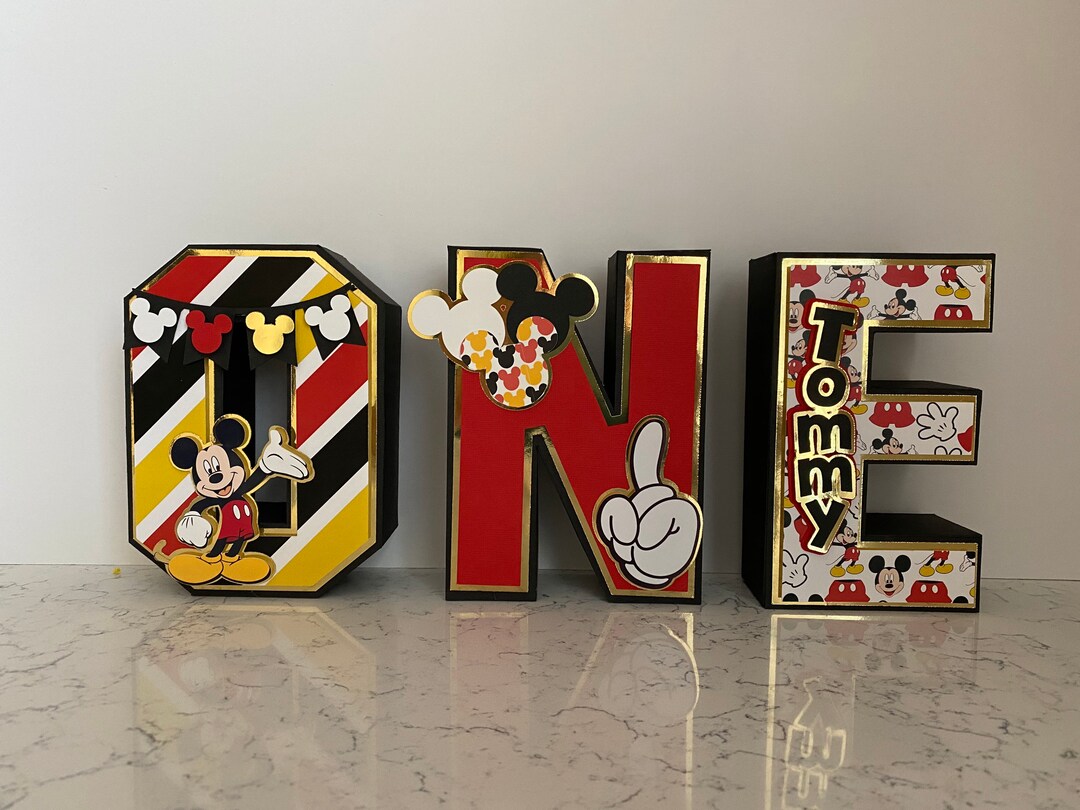 Mickey Party Decorations, Mickey 3d Letters, 3d Letters, Mickey ...