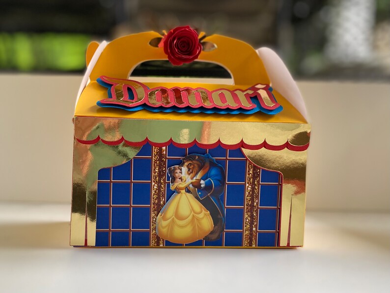 Beauty and the Beast Favor Boxes Set of 6 - Etsy