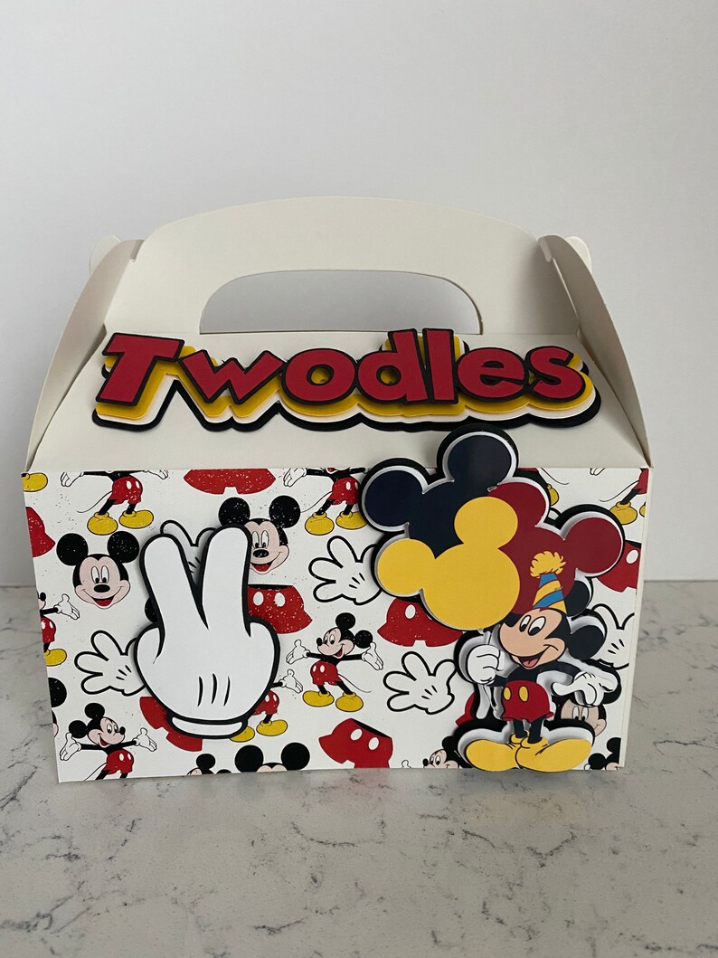 Mickey Mouse Party Decorations Twodles Mickey Gable Box | Etsy