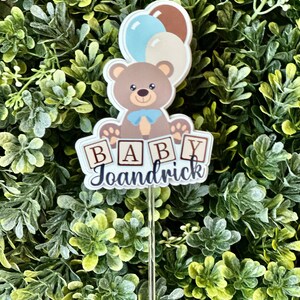 Teddy Bear Themed Cupcake Toppers Set of 12 / Baby Shower/ Birthdays - Etsy