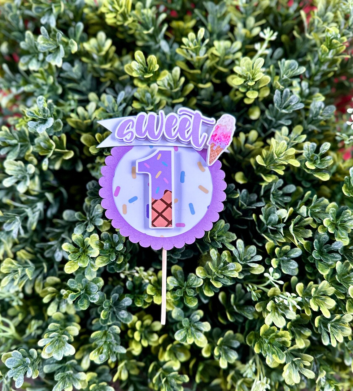 Ice Cream Themed Cupcake Topper Set of 12. - Etsy