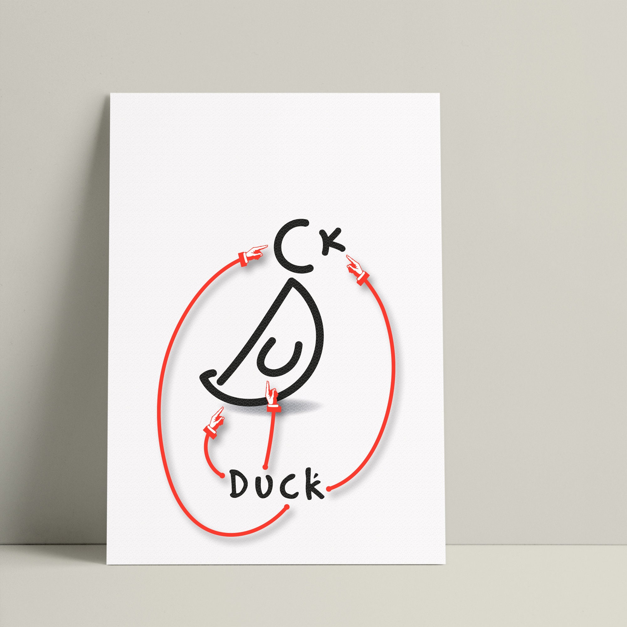 DUCK Word Art Print. Duck Illustration. Learn & Spell Using | Etsy