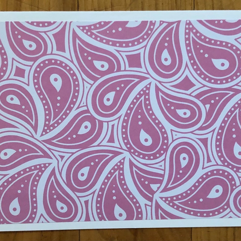 Paisley Note Cards - Etsy