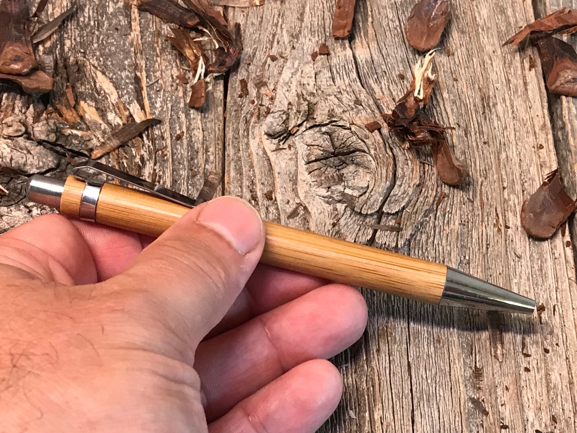 100 Bamboo Pen With Engraving Personalized Bamboo Pen - Etsy