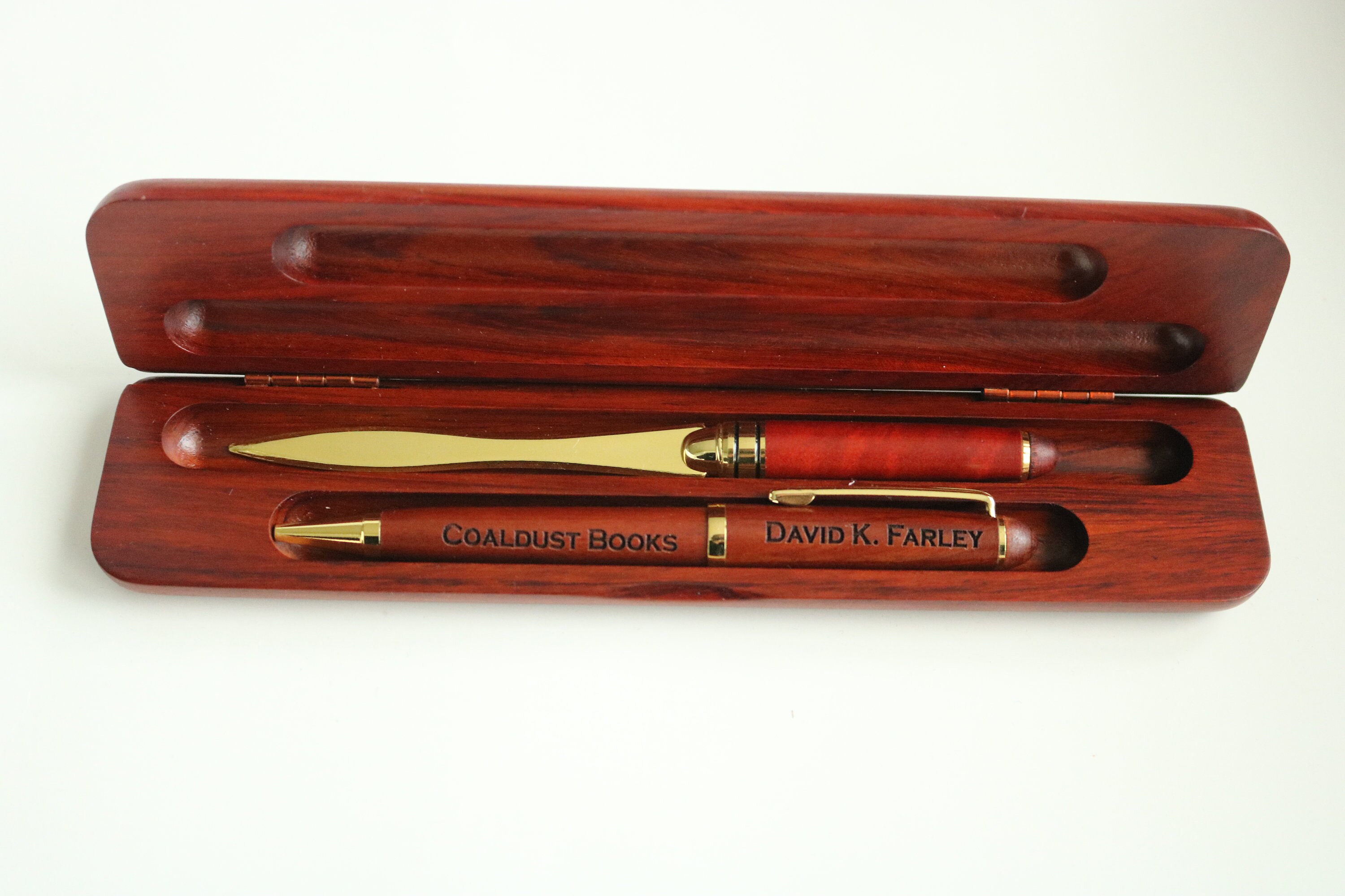 Personalized Rosewood Double Pen Set Case Monogrammed Long | Etsy