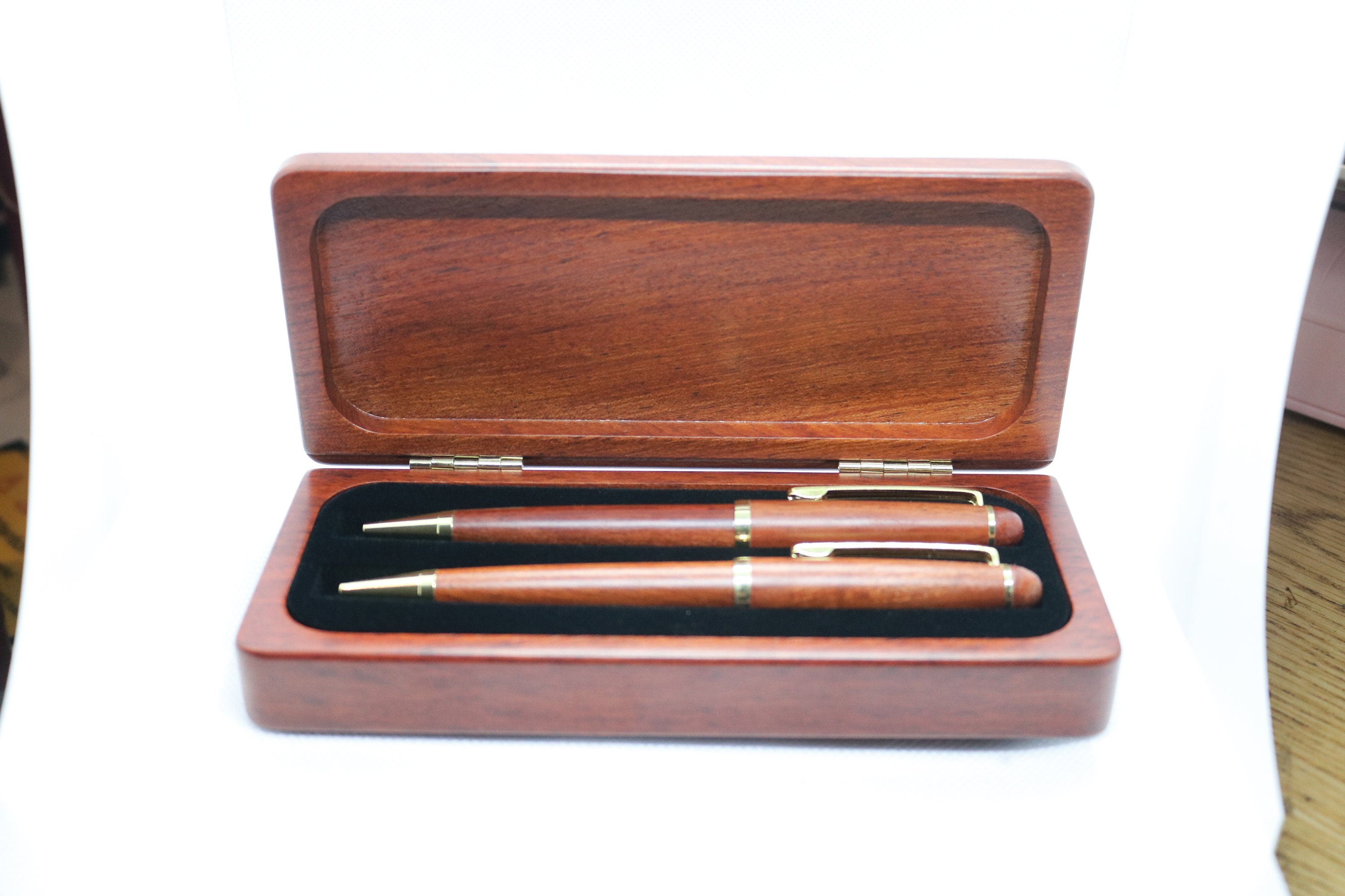 Personalized Rosewood Pen Case Set Pen Set Pen Box Exotic Etsy