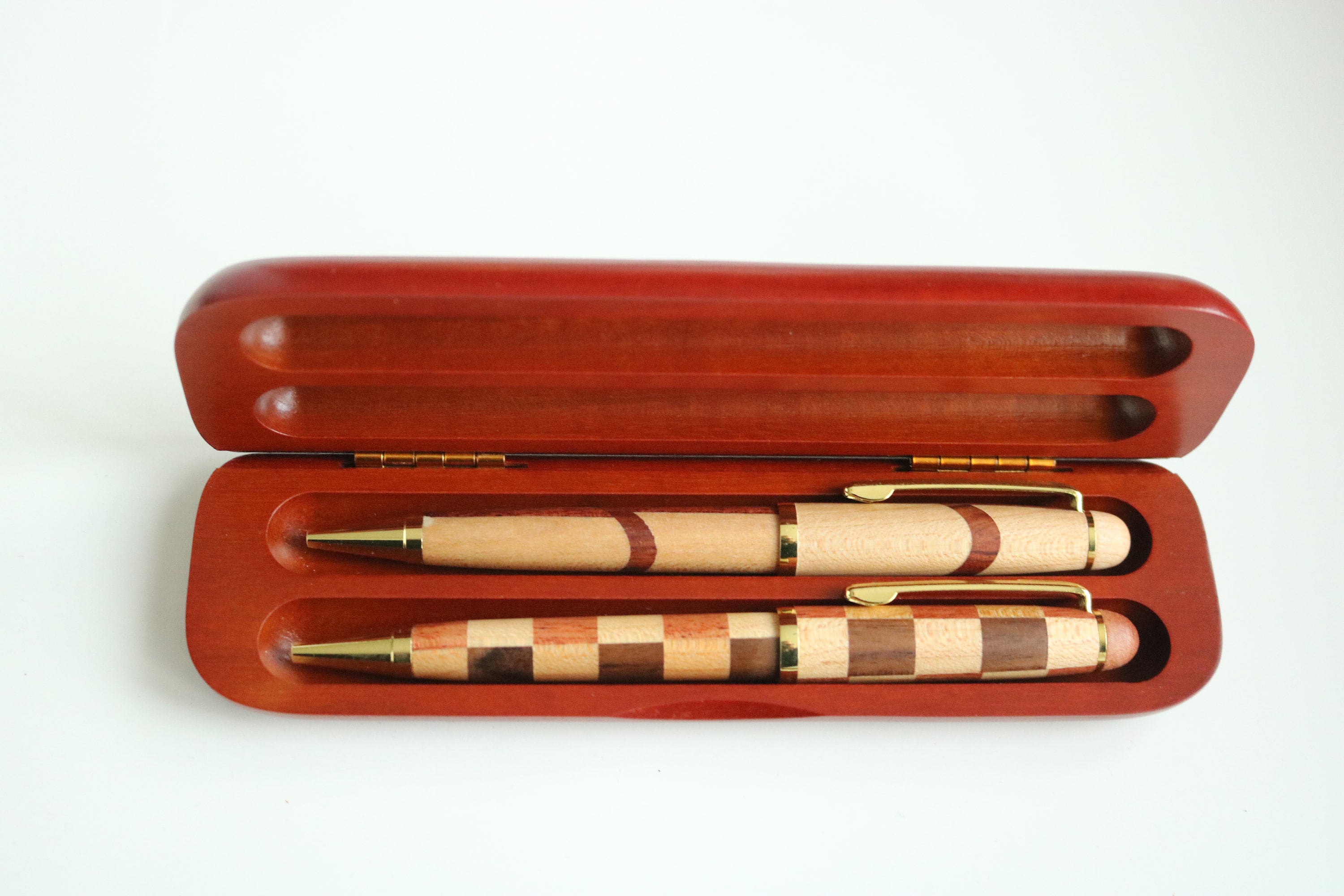 Monogrammed Rosewood Double Pen Case Set Pens With Choice | Etsy