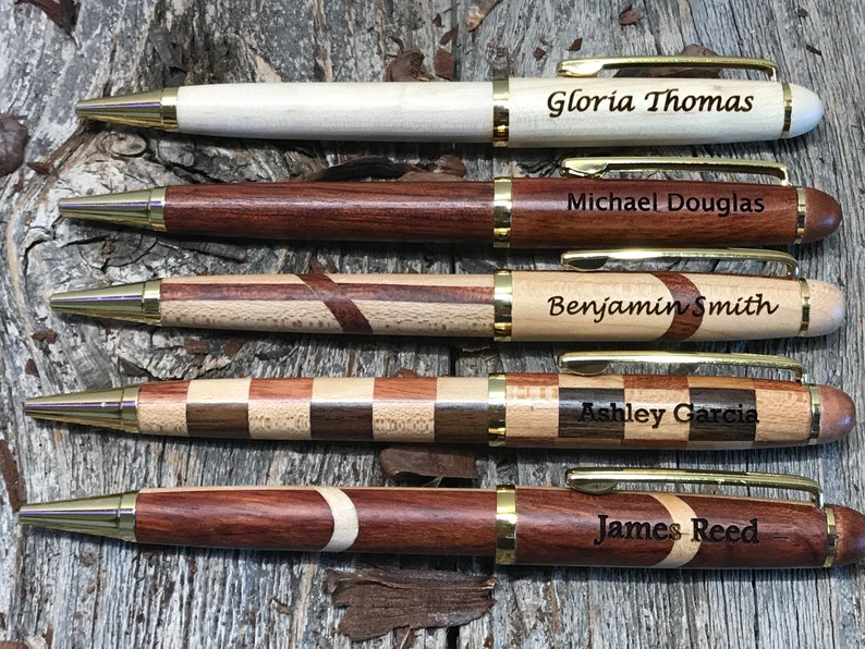 PERSONALIZED Engraved Wooden Pen Rosewood monogramed | Etsy