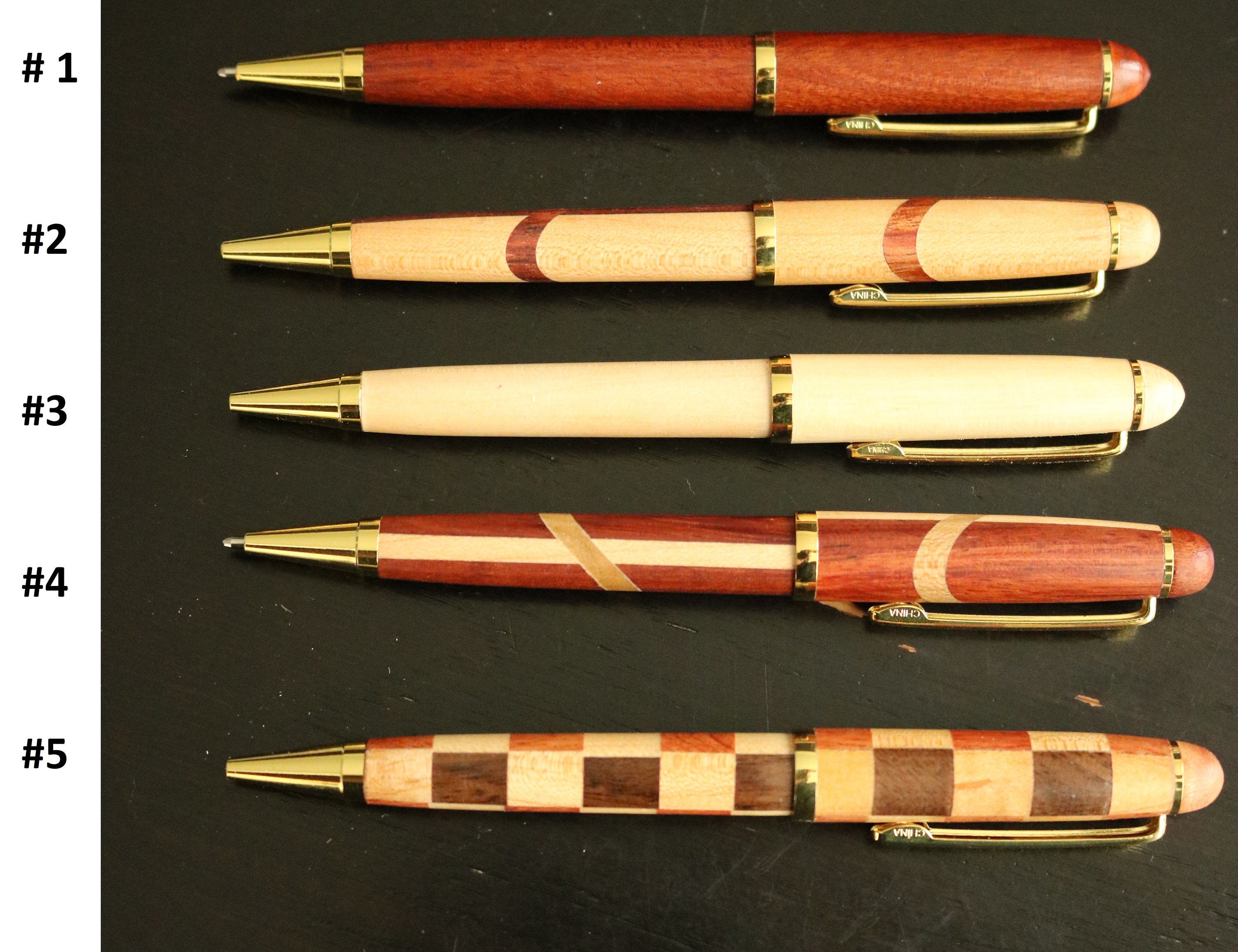 Rosewood Double Pen Set Pen Box Natural Wood Two Pen Set | Etsy