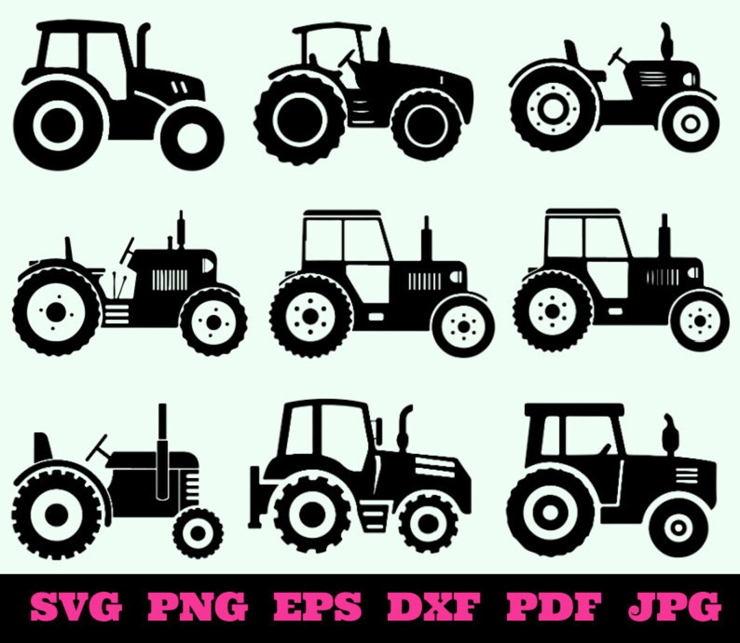 Tractor SVG | Farm Tractor SVG | Farm SVG | Tractor Cut File | Tractor ...