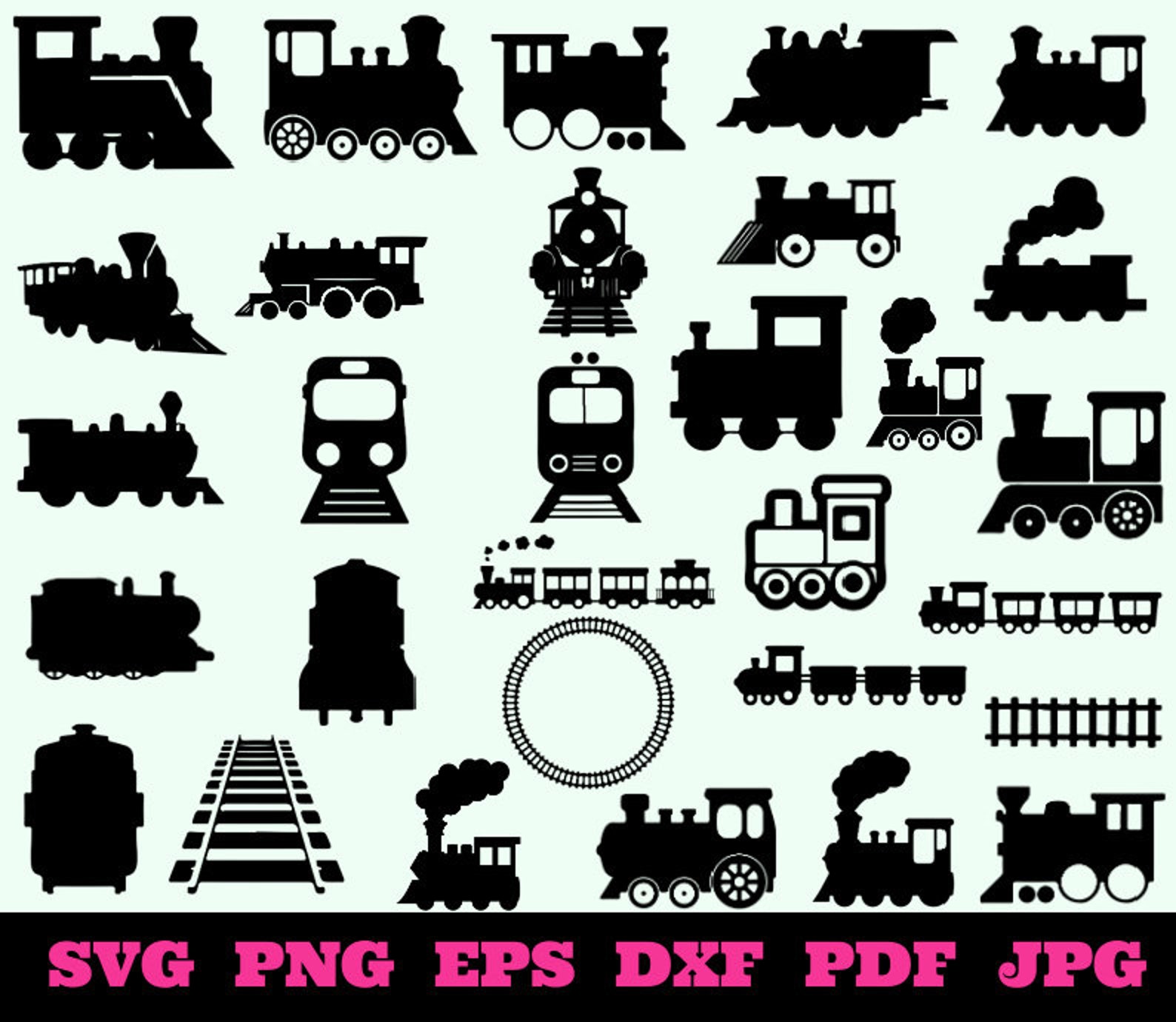 Train SVG Bundle, Choo Choo SVG Bundle, Train Cut File, Train Clipart ...