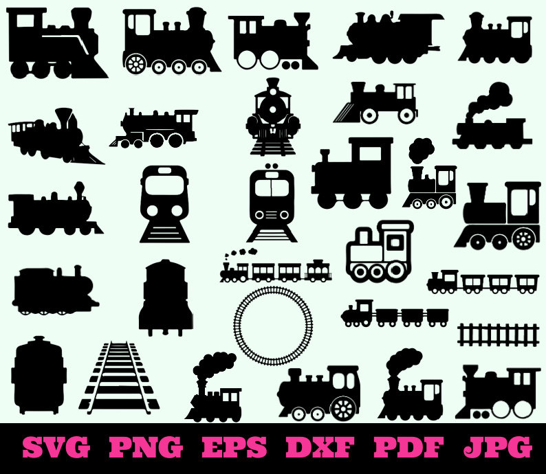 Train SVG Bundle, Choo Choo SVG Bundle, Train Cut File, Train Clipart ...