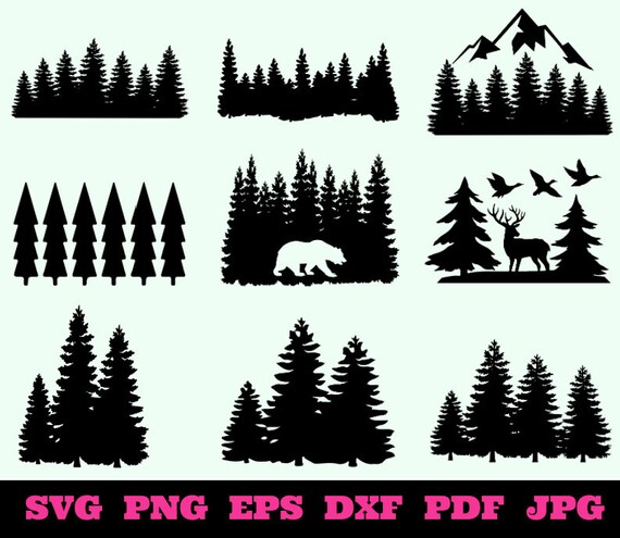 FOREST SVG Bundle Forest Clipart Tree SVG Woods Svg Forest - Etsy Canada