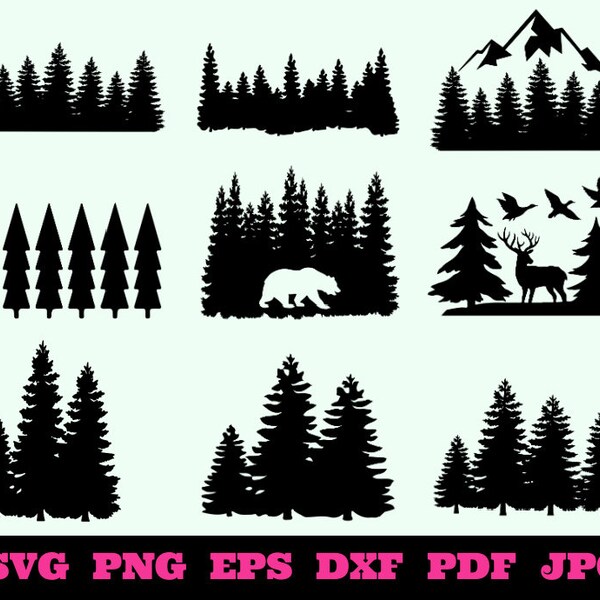 Forest Svg - Etsy