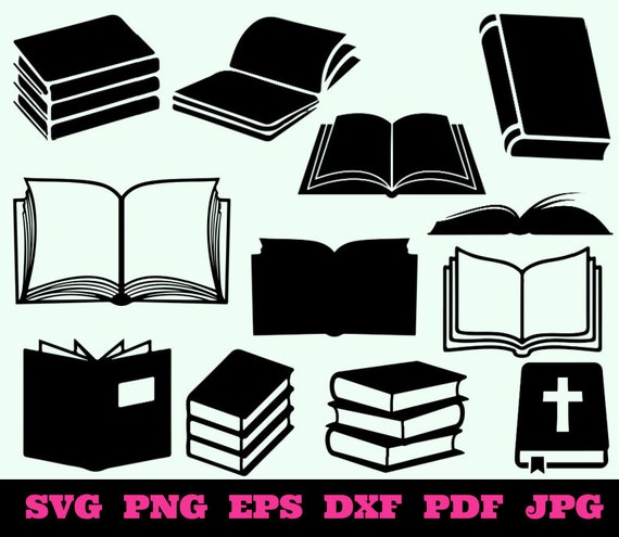Books Svg Reading Svg Book Lover Svg Books Silhouette - Etsy