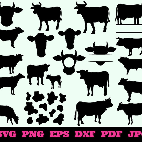 Cow Svg - Etsy