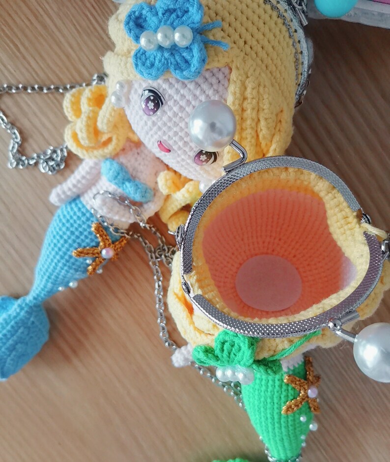 Crochet Mermaid Doll Purse Pattern Instant Download PDF | Etsy