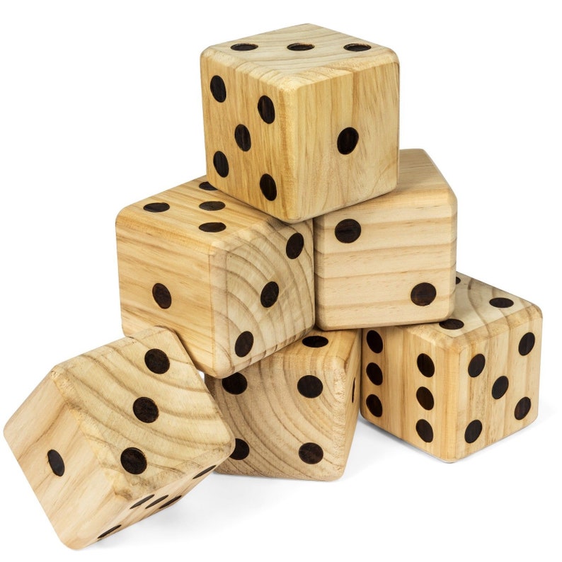 Tailgating Pros Giant Dice Set 6 Oversized Wooden Playing - Etsy