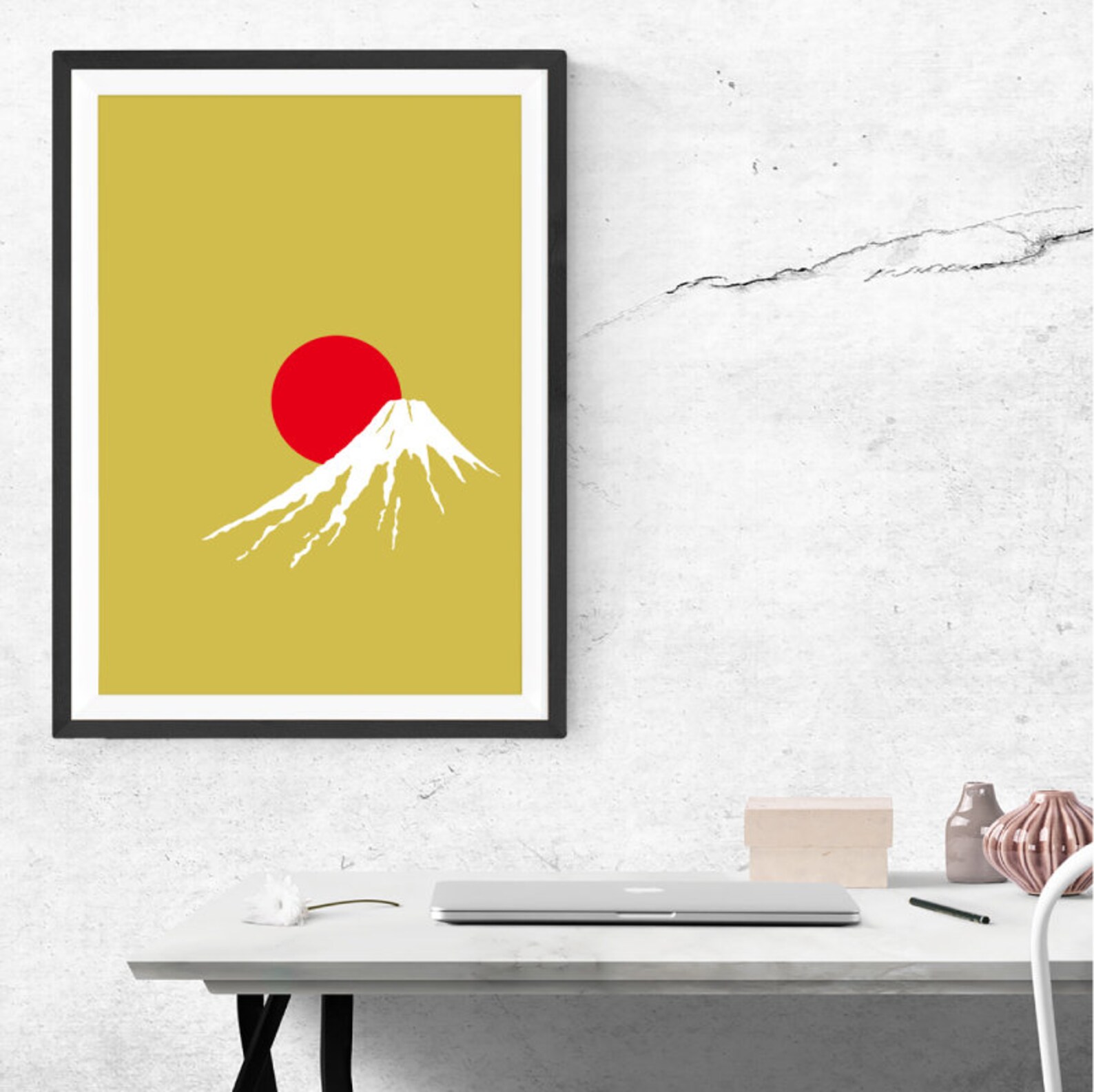 Mount Fuji Art Print, Mt. Fuji Poster, Sunrise Poster, Japanese Art ...
