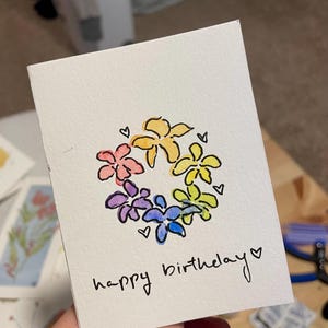 Custom Hand Painted Watercolor Cards, 4 Pack - Etsy