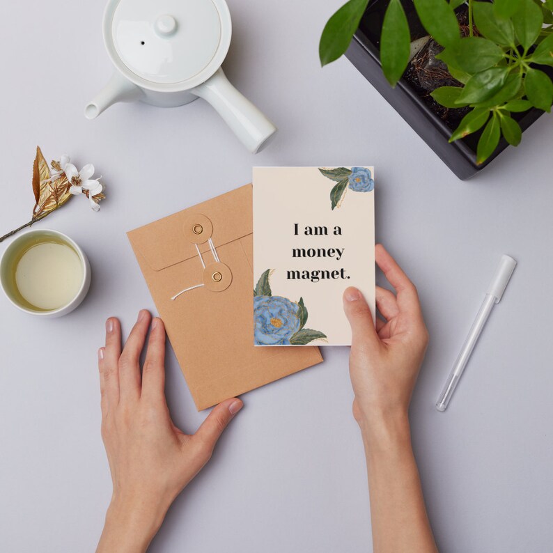 Beautiful Flower Rich Affirmation Card With Business Ebook for Wealth ...