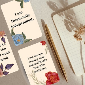 Beautiful Flower Rich Affirmation Card With Business Ebook for Wealth ...
