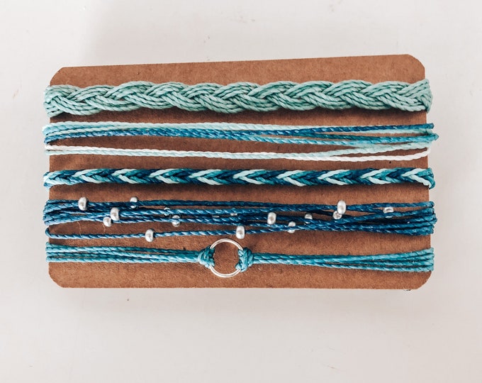 Ocean Water Waterproof String Bracelet Set - Etsy