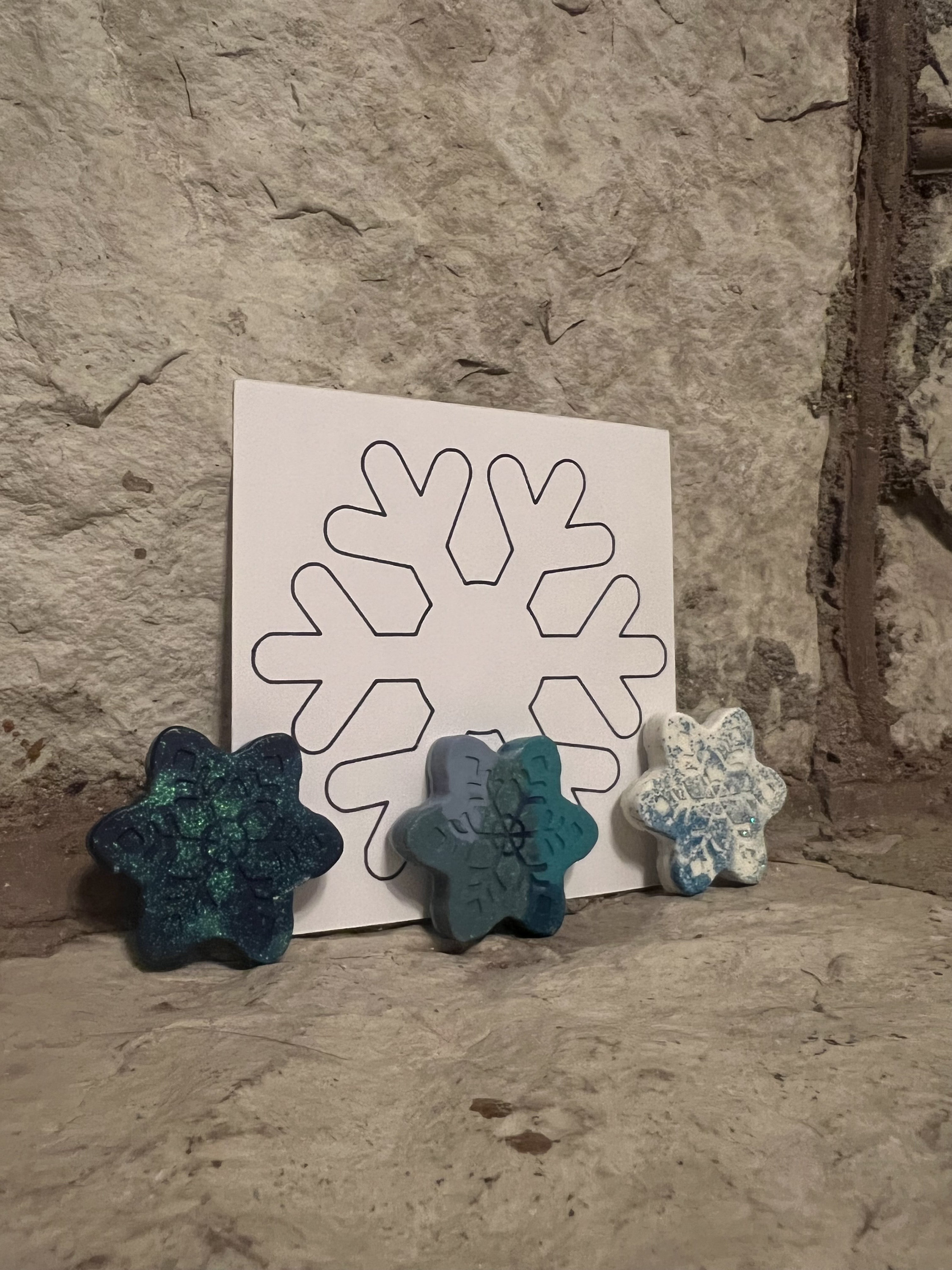 Glitter Snowflake Crayons With Coloring Sheet - Etsy
