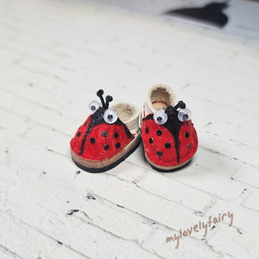 Ladybug Shoes for Dolls choose Size for Your Dolls S051 - Etsy