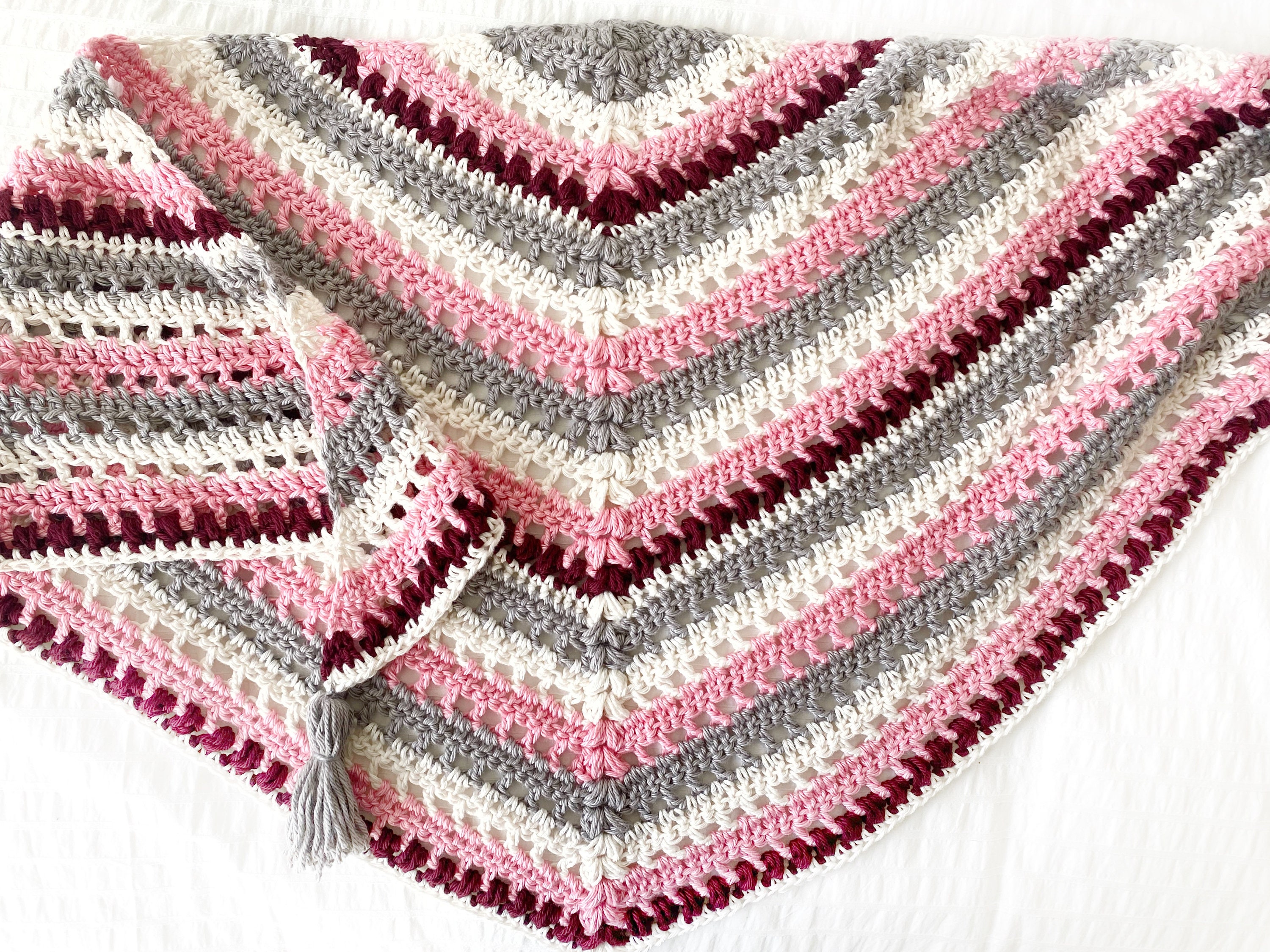 Crochet Pattern - Cherry Blossom Shawl - Etsy