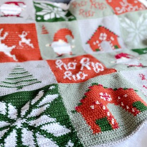 Crochet Pattern - Ho Ho Holiday Christmas Blanket - Etsy