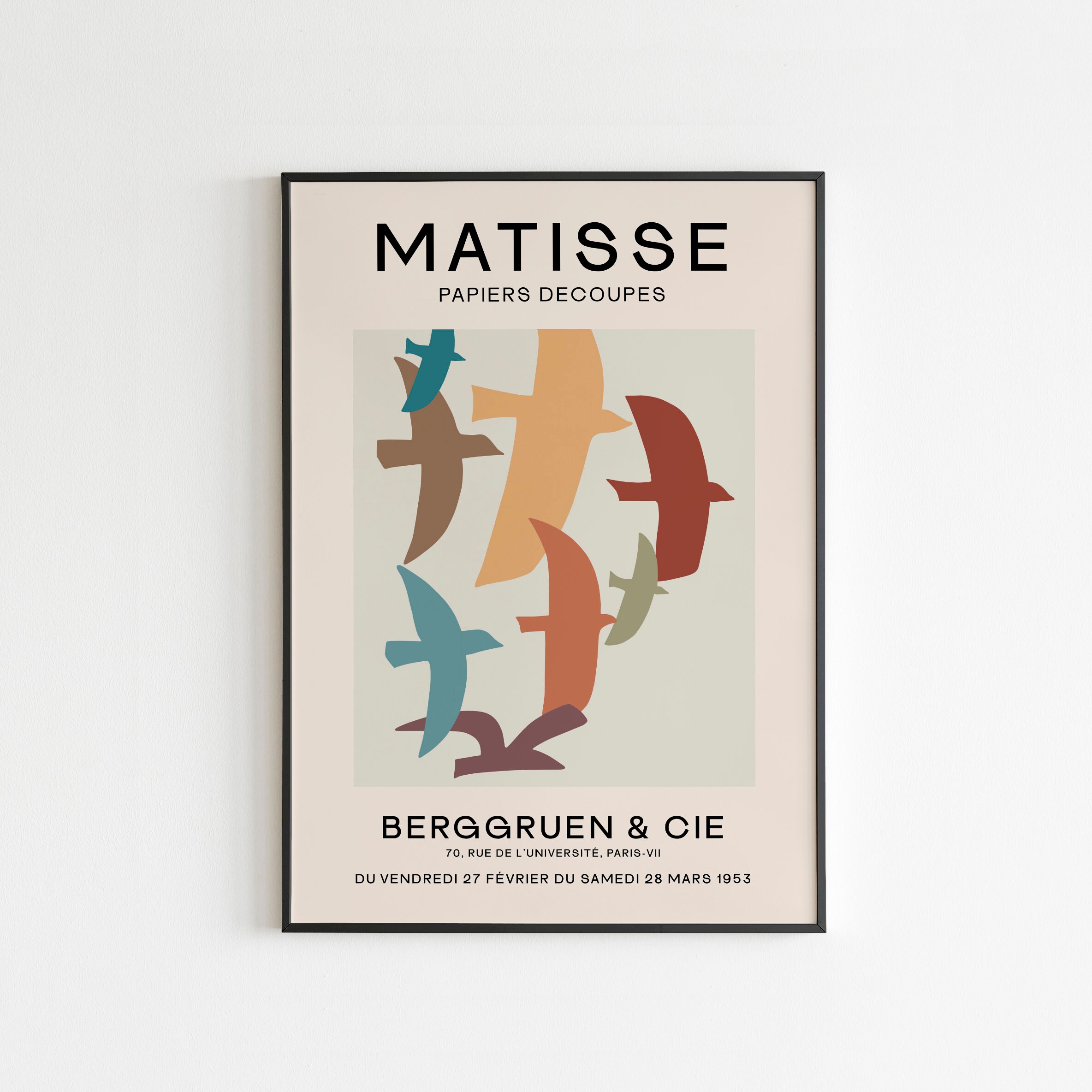 Matisse Exhibition Poster matisse Birds Famous Art Printable Wall Art ...