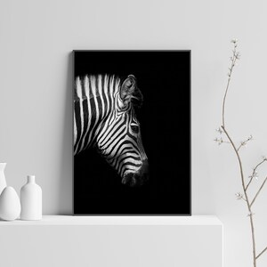 Zebra Print Zebra Wall Art Zebra Poster Zeba Pictures | Etsy
