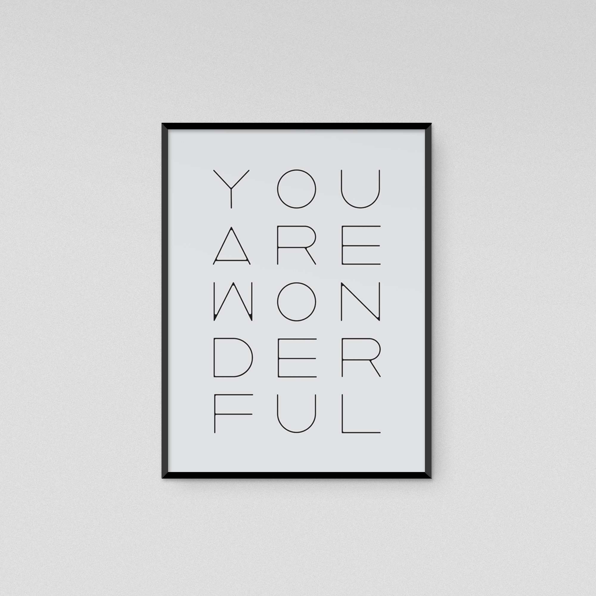 You Are Wonderful Green Leaves Forest View Nordic Wall Art - Etsy