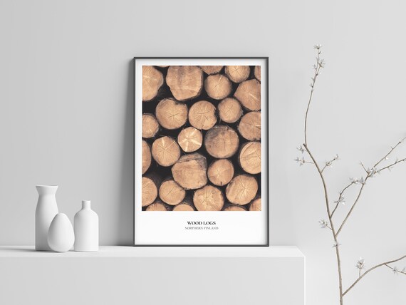 Wood Print Wood Wall Art Wood Poster Wood Pictures Logs | Etsy