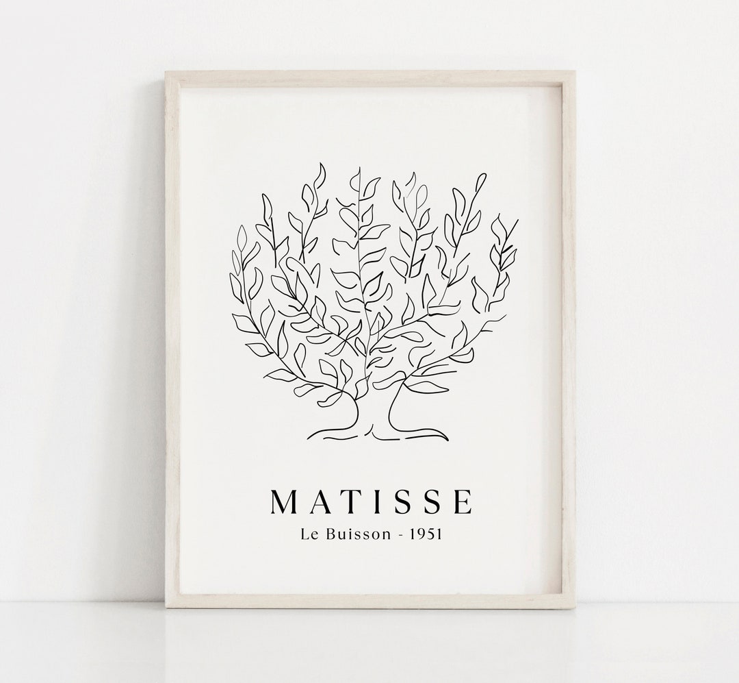 Henri Matisse Tree, Matisse Tree Exhibition Poster, Matisse Black and ...