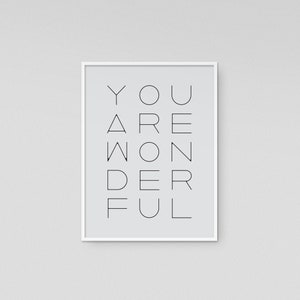 You Are Wonderful, Green Leaves Forest View, Nordic Wall Art Posters ...