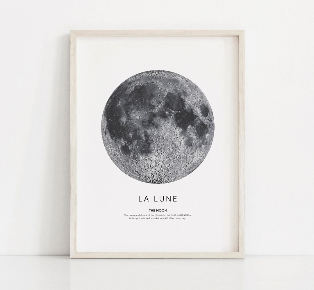 Detailed Moon Print: Celestial Wall Art (digital Download) - Etsy