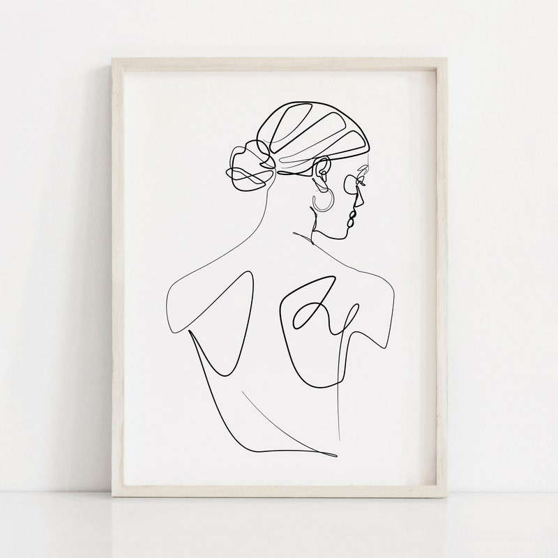 Woman Back Drawing - Etsy