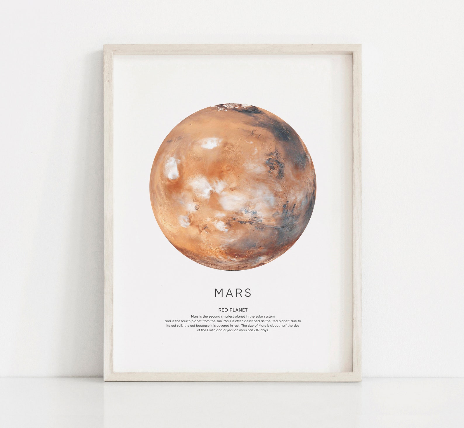 Mars Planet Art Print, Space-themed Wall Decor (digital Download) - Etsy