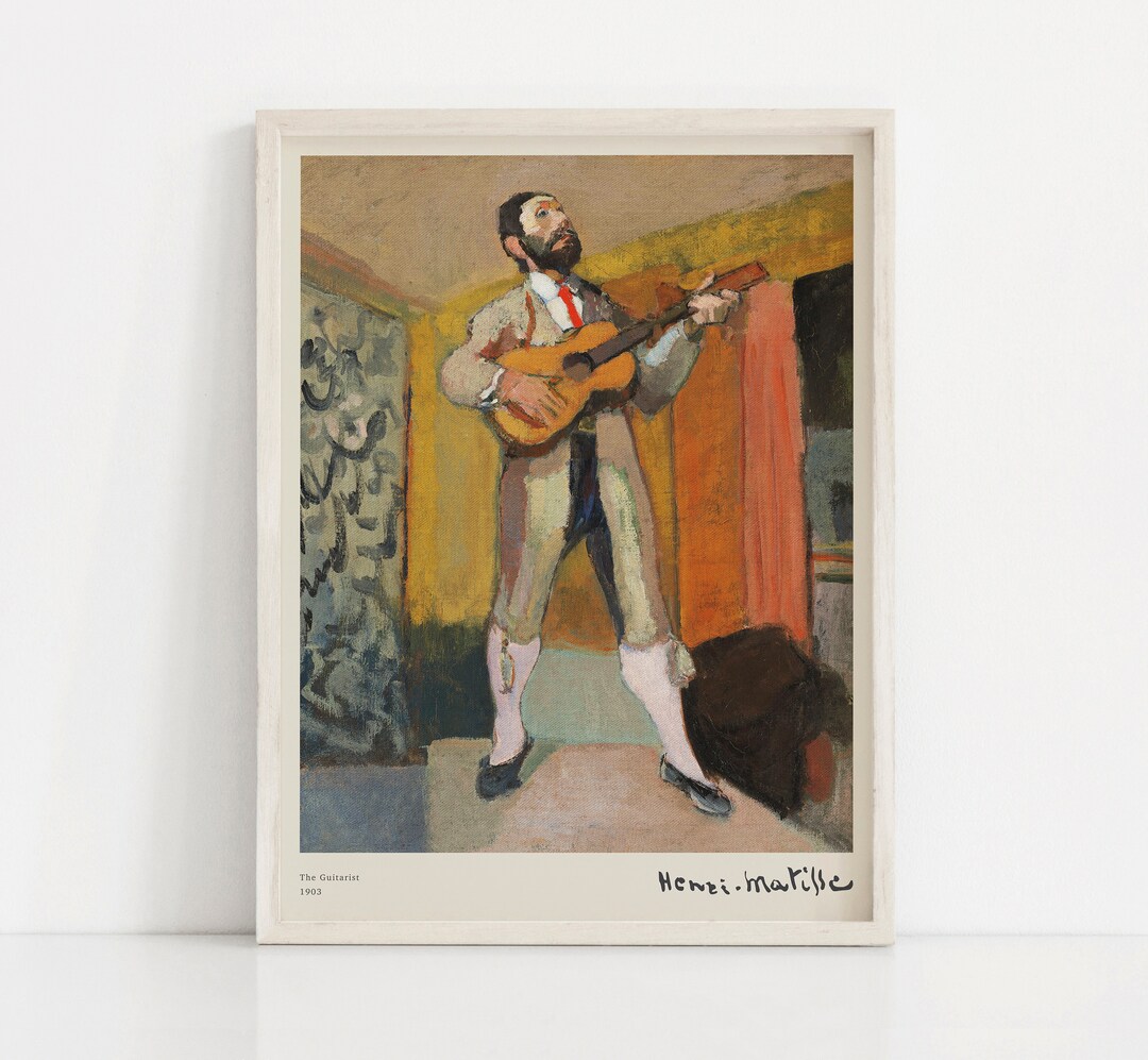 Henri Matisse, the Guitarist, Exhibition Poster Digital Art ...