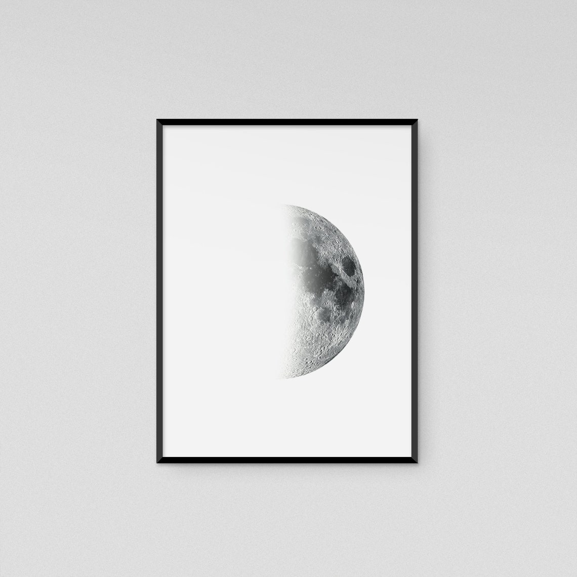 Set of 3 Moon Prints Wall Art Moon Phases Poster Minimalist | Etsy