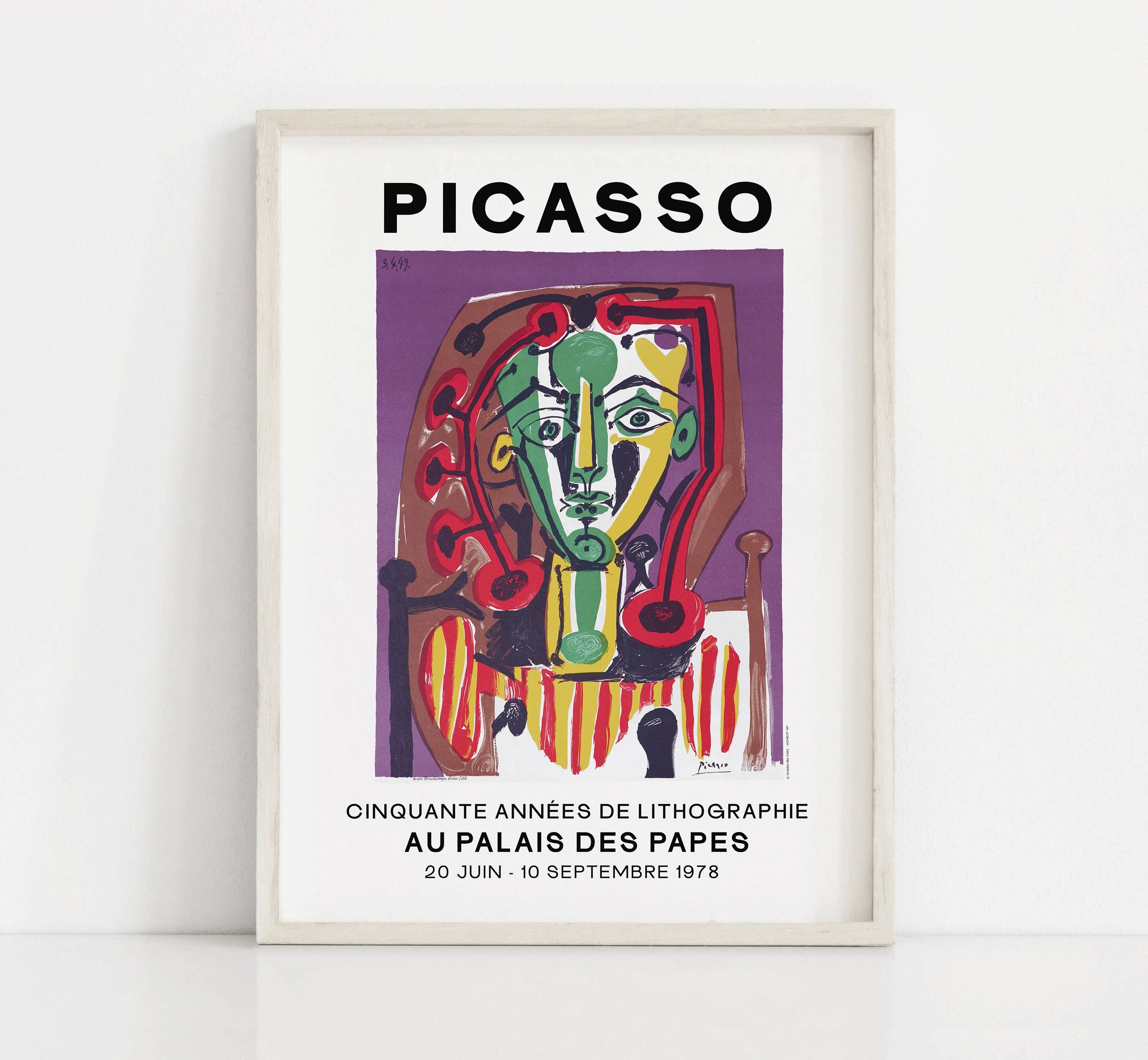 Pablo Picasso Wall Art, Le Corsage Raye, Purple, Wall Art, Picasso ...