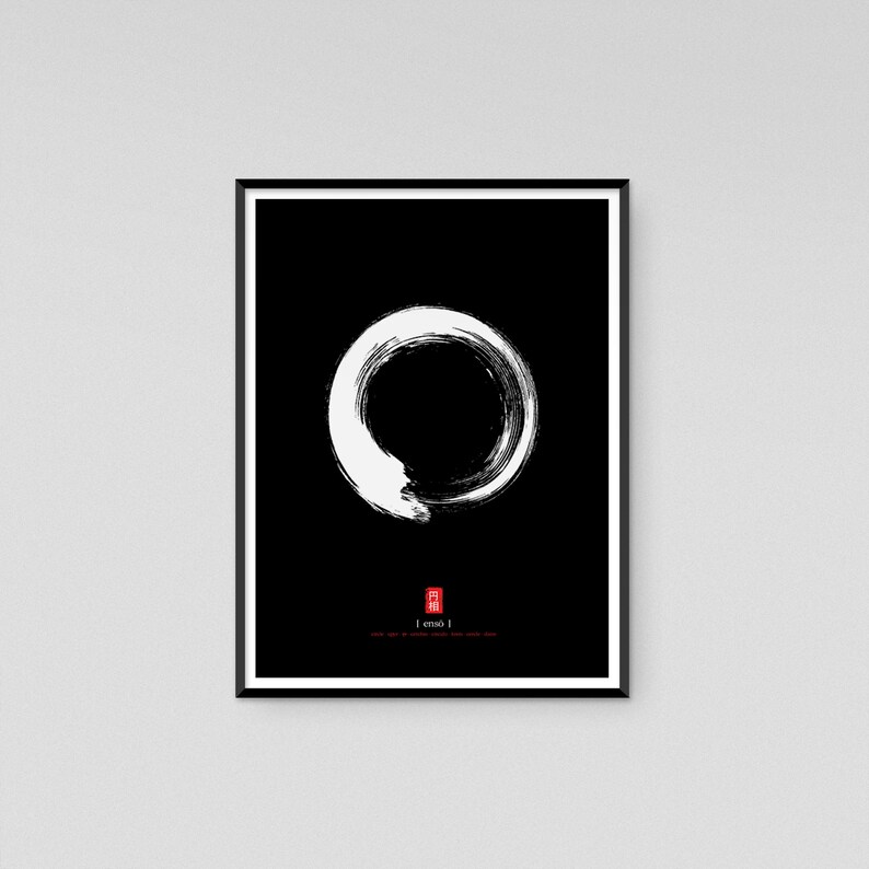 Enso Zen Wall Art Enso Circle poster Enso Circle Zen Home | Etsy
