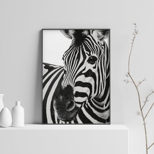 Zebra Print Zebra Wall Art Zebra Poster Zebra Pictures | Etsy