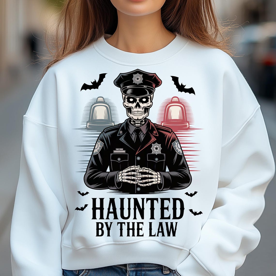 Haunted by the Law PNG, Halloween Police Skeleton Clipart, Spooky Cop ...