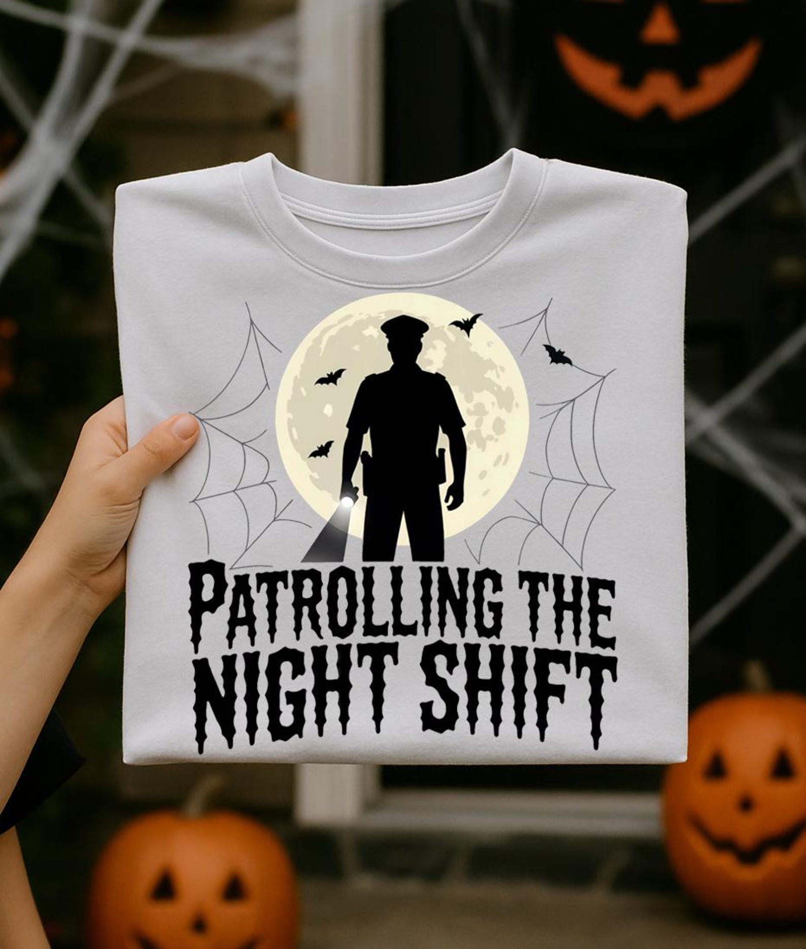 Patrolling the Night Shift PNG, Halloween Police Clipart, Spooky ...