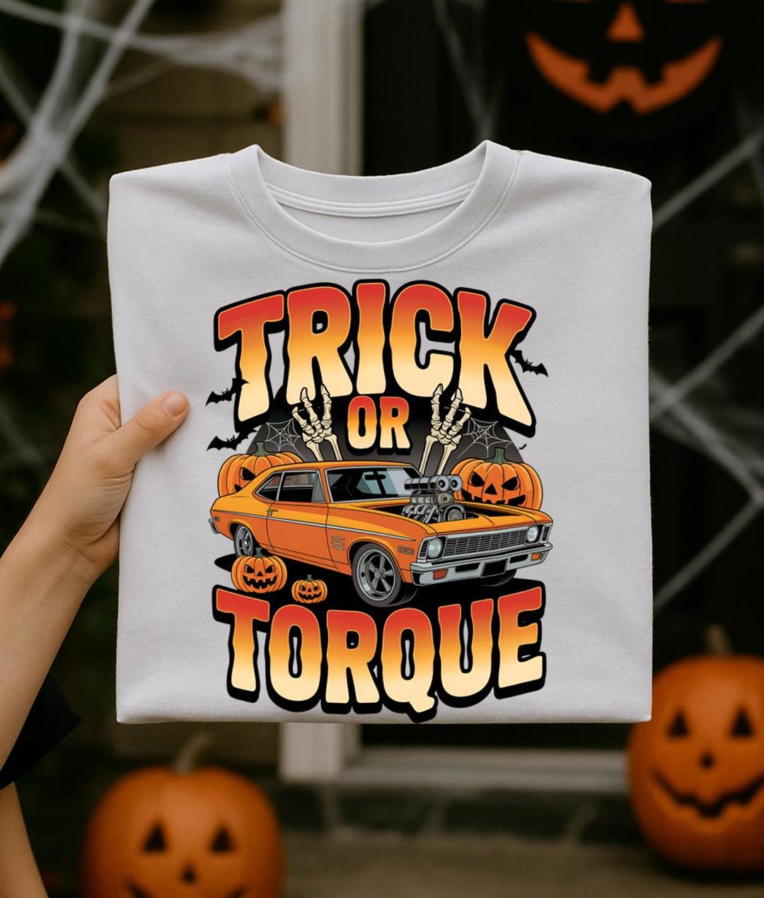 Halloween Car PNG, Vintage Muscle Car Clipart, Spooky Pumpkin Hot Rod ...