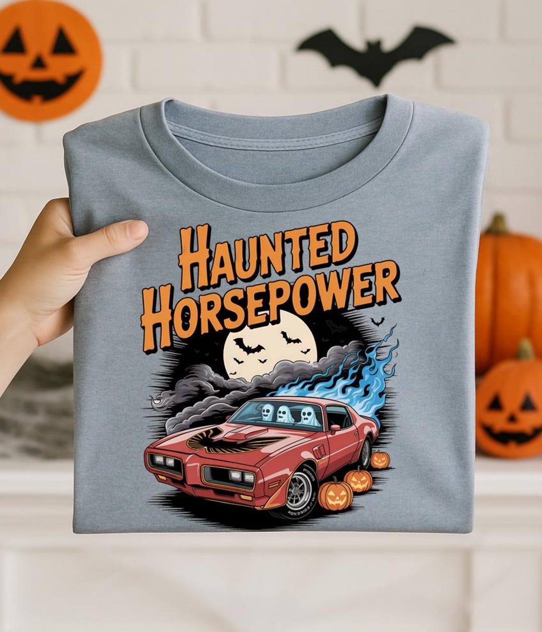 Haunted Muscle Car PNG, Spooky Horsepower Clipart, Halloween Ghost ...